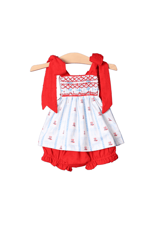 The Smocked Flamingo Apparel & Accessories Smocked Red, White and Blue ...