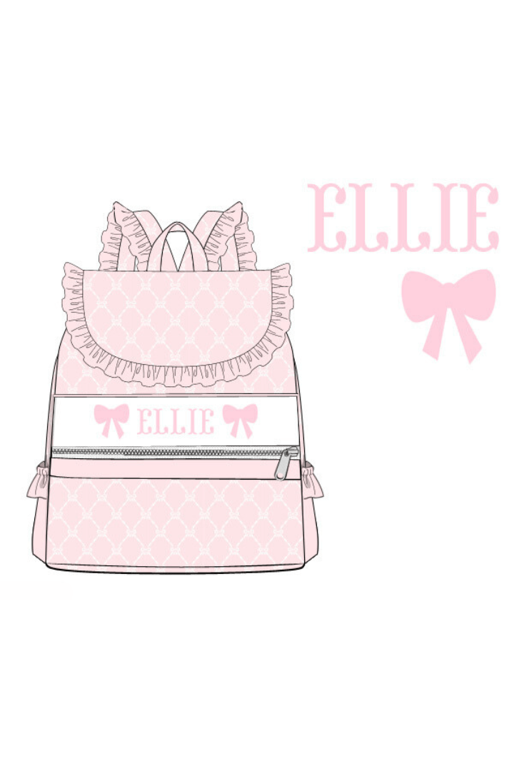 Pre-Order Custom Hand Smocked Custom Name Bow Backpack