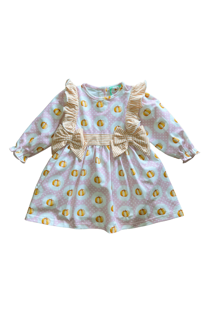 Applique Gingerbread Pink Stripe Dress